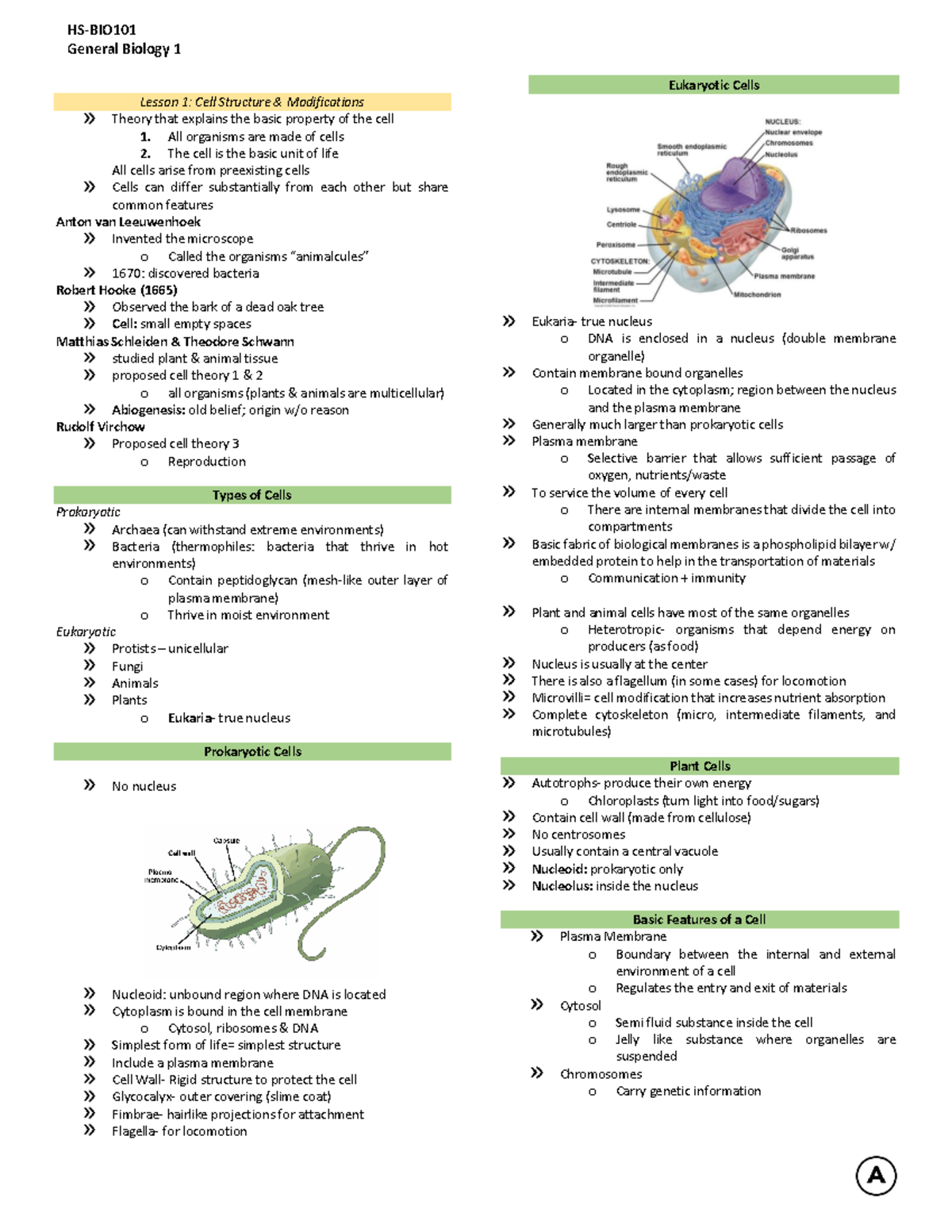 [M1] The Cell - Campbell Biology (12E) - HS-BIO General Biology 1 ...