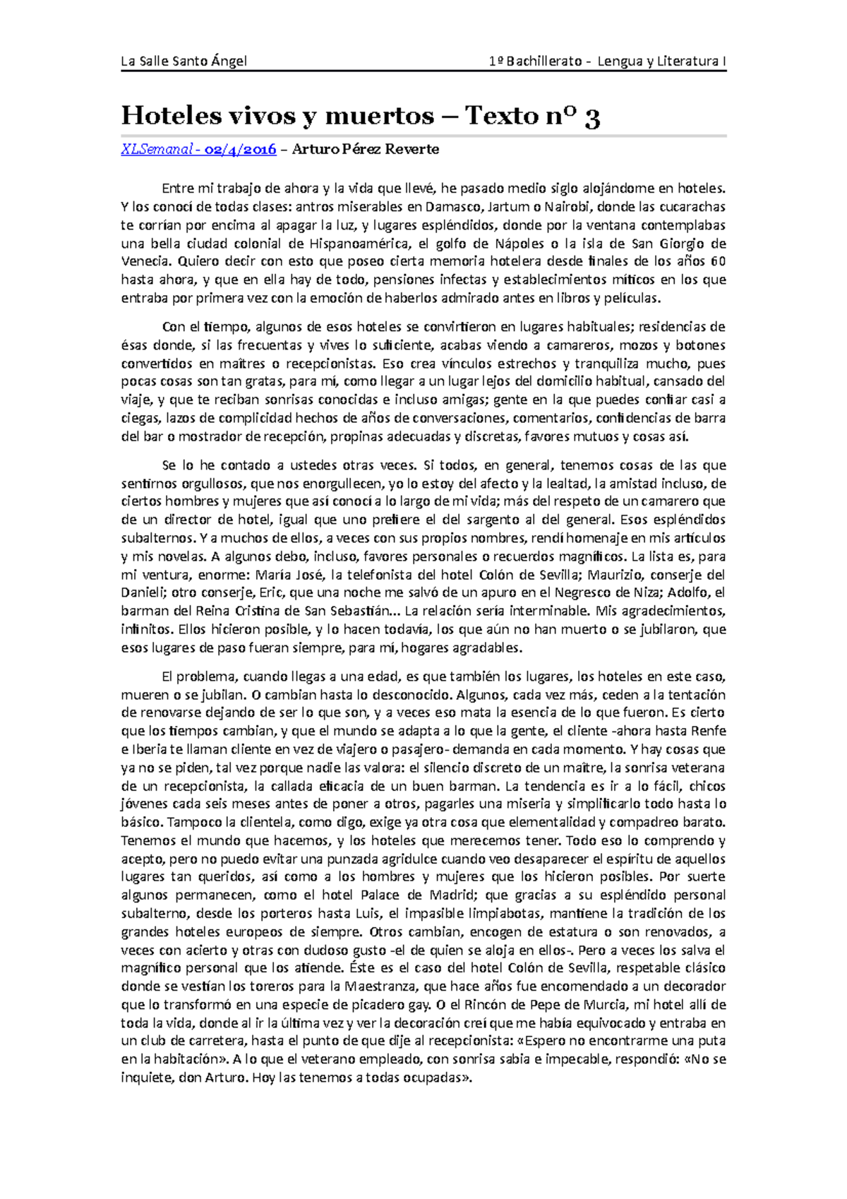 Texto nº 3 - Hoteles vivos y muertos - La Salle Santo Ángel 1º ...