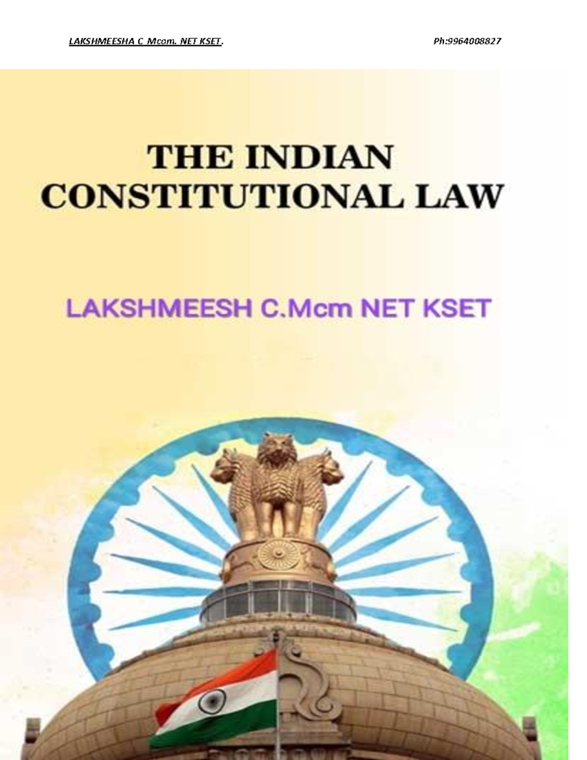 Indian Constitution - CONSTITUTION OF INDIA For Third Semester B Course ...