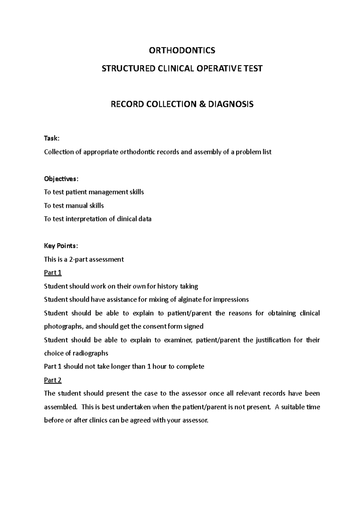 Orthodontics - record collection & diagnosis - ORTHODONTICS STRUCTURED ...