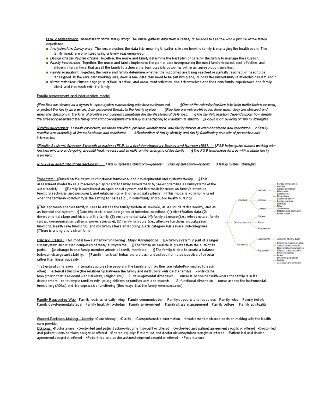 Relational Unit 3 - notes - Family assessment: Assessment of the family ...