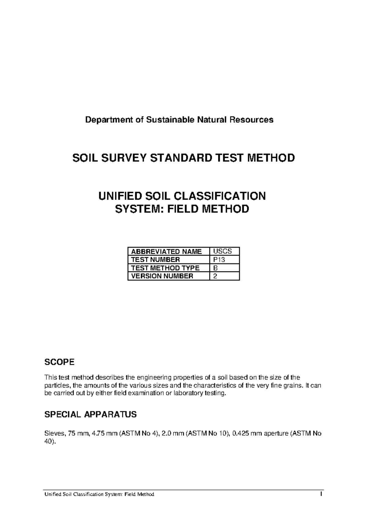 Usc - USCS - Department of Sustainable Natural Resources SOIL SURVEY ...