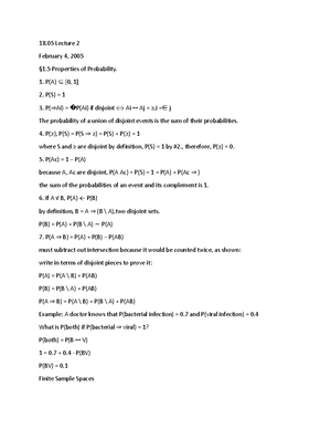 Prob and Stats 5 - in depth notes - 18 Lecture 4 February 11, 2005 ...