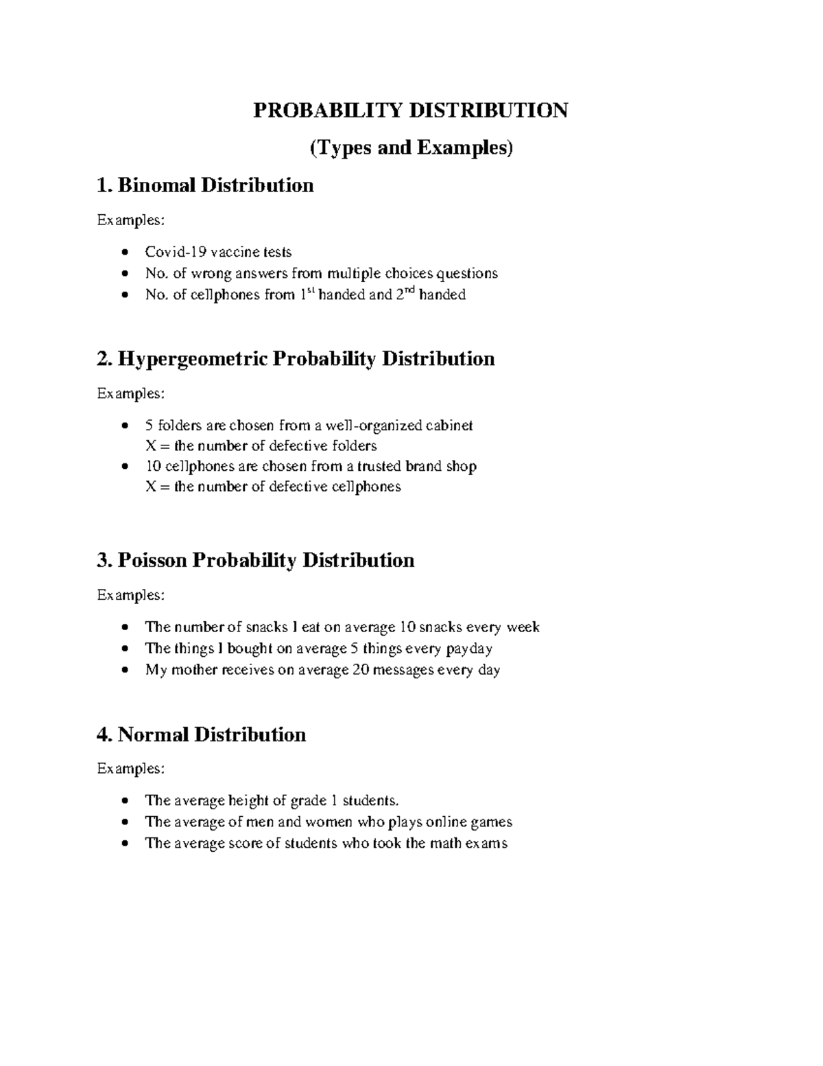 Probability Distribution - PROBABILITY DISTRIBUTION (Types and Examples ...