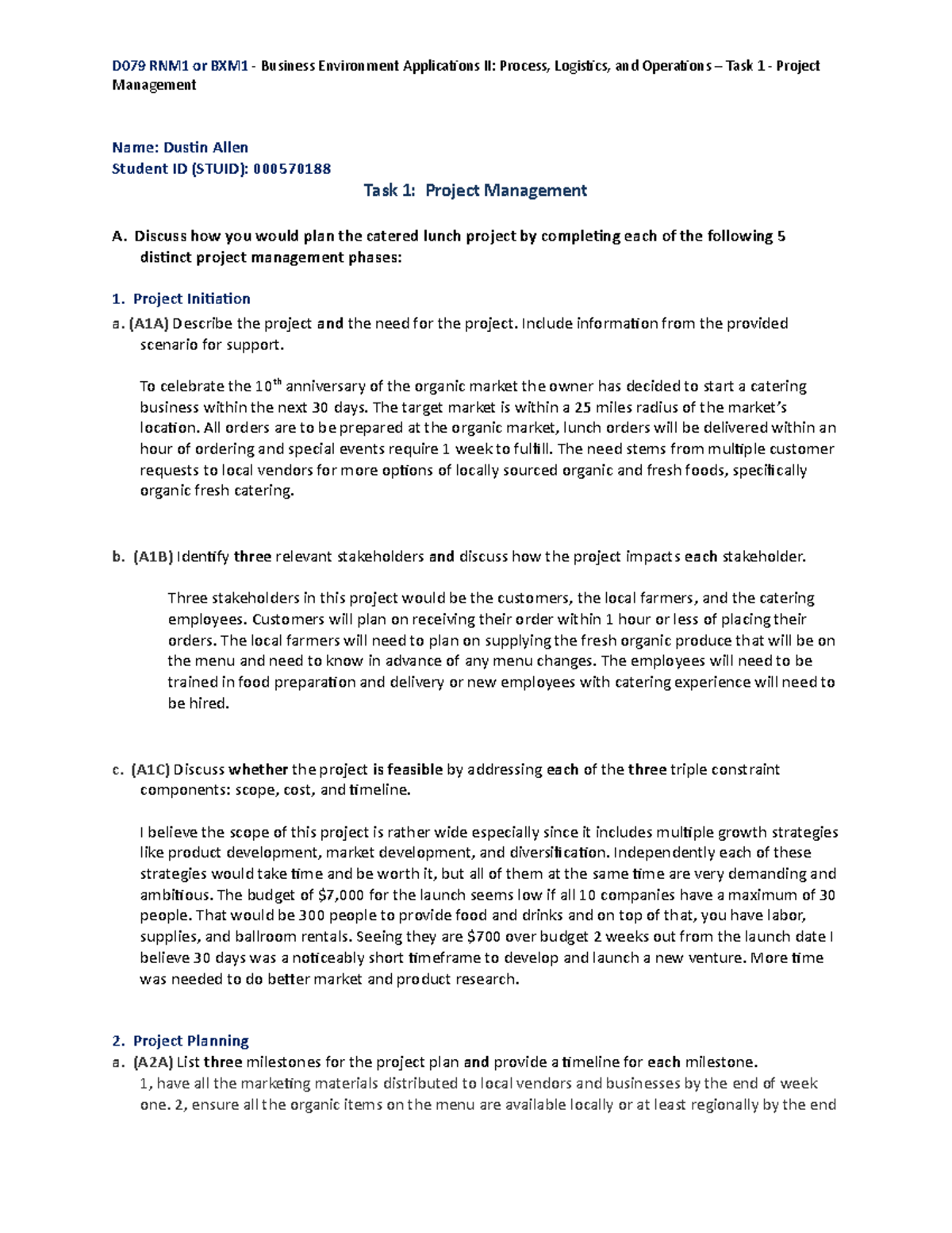 D079 - Task 1 - Passed - D079 RNM1 or BXM1 - Business Environment ...