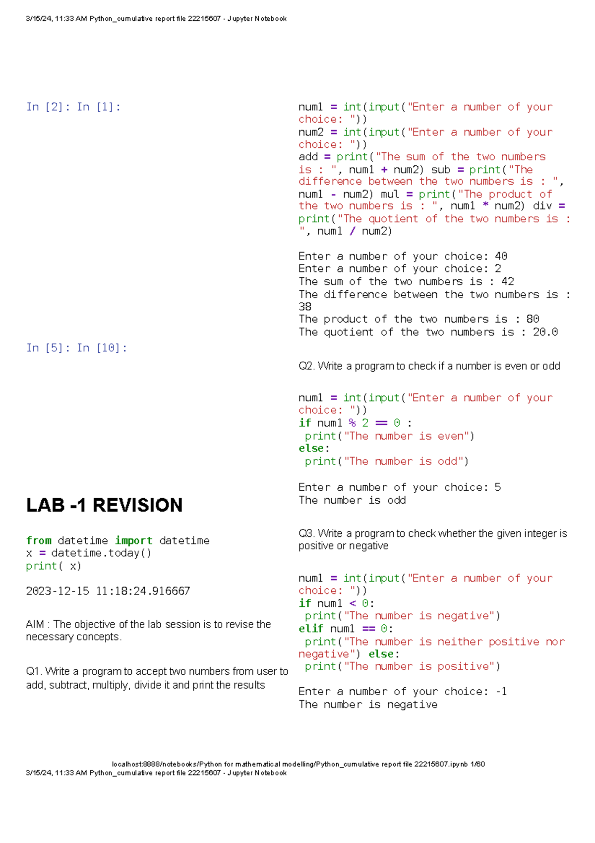 Python Cumulative Report File 22215614 Lab 7 31524 1133 Am Pythoncumulative Report File