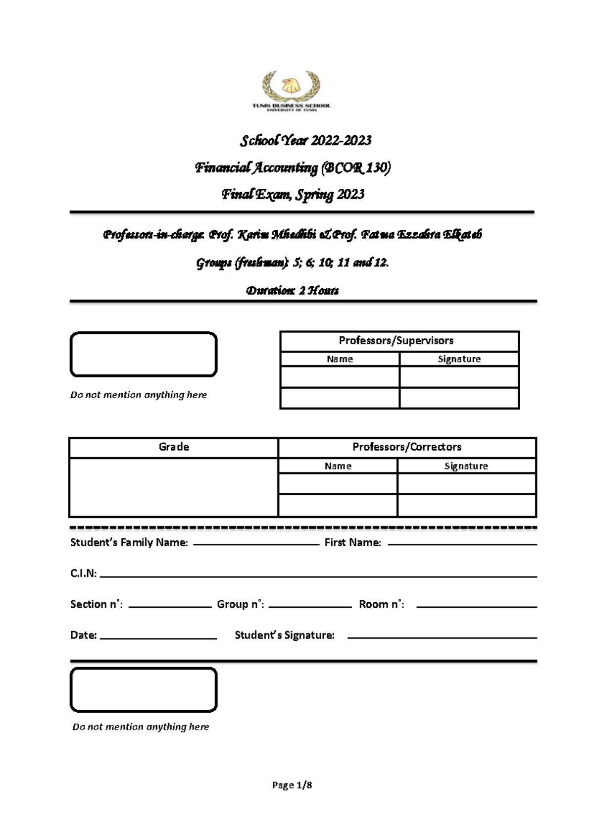 Final-FA-2023 - School Year 2022- 2023 Financial Accounting (BCOR 130 ...