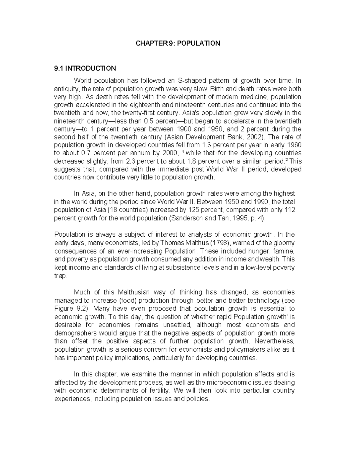 Book - Population - Accounting lecture notes - CHAPTER 9: POPULATION 9 ...