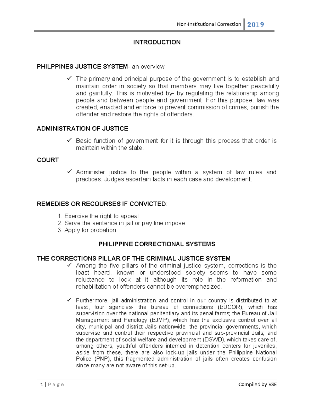 Probation-notes - Lecture notes - INTRODUCTION PHILPPINES JUSTICE ...