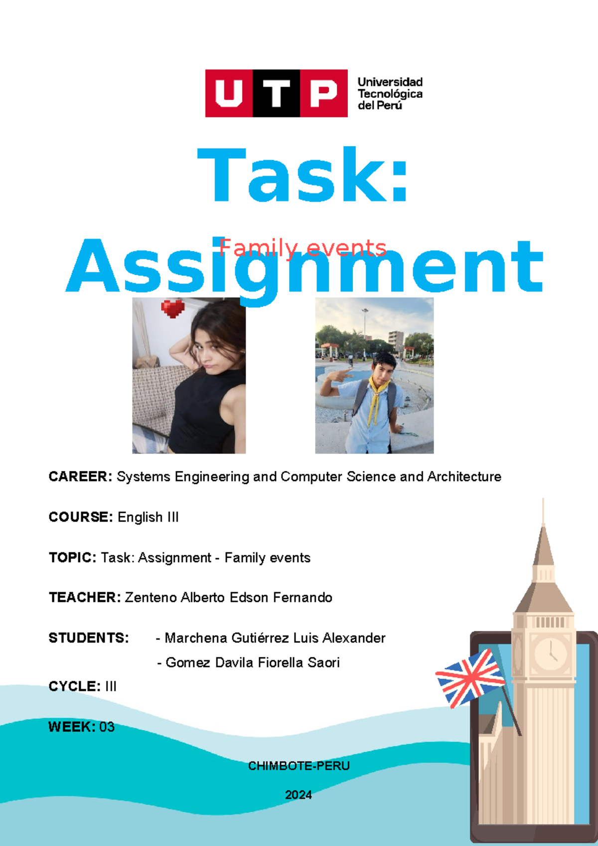 Week 03 - Task Assignment - Family events - Ingles III - Task ...