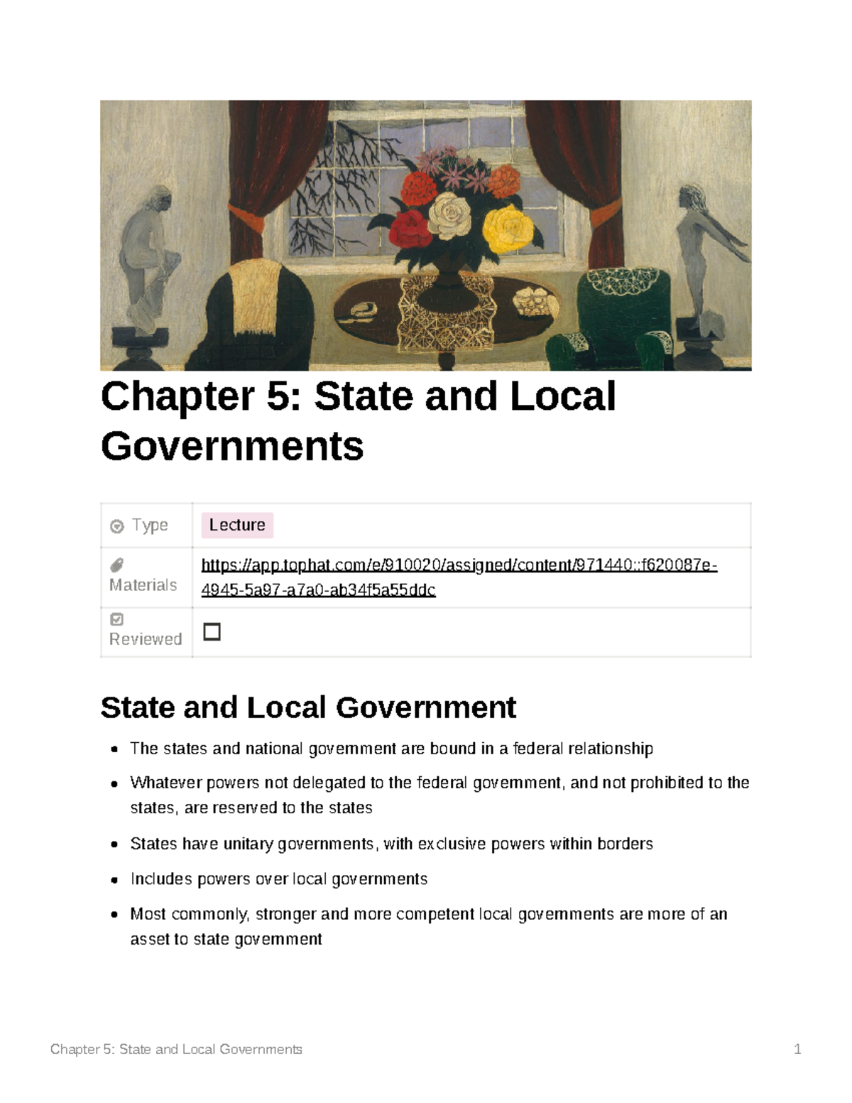 Chapter 5 State and Local Governments - Chapter 5: State and Local ...