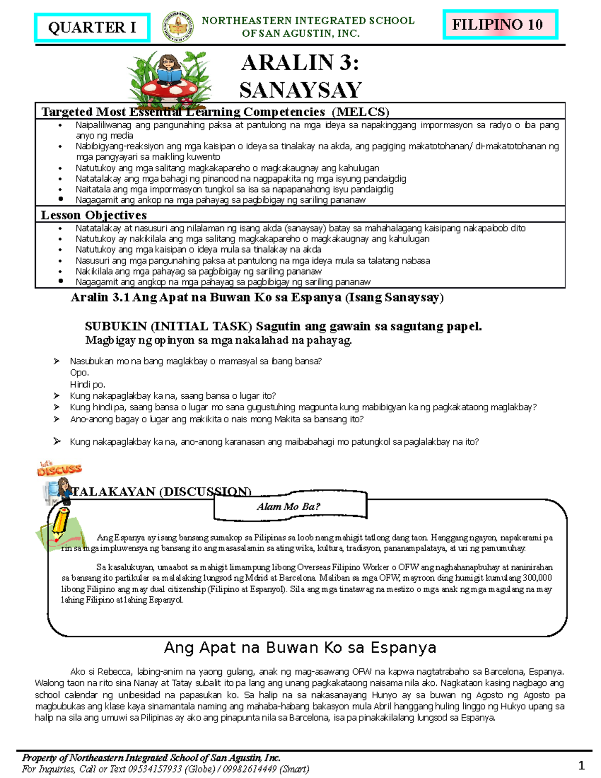 Grade-10-3 - love love love - Property of Northeastern Integrated ...