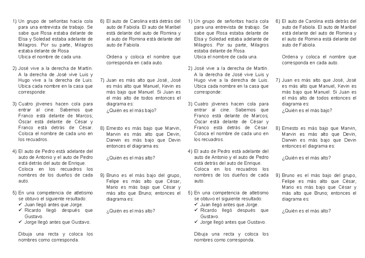 Ficha rm - ddtttt - Un grupo de señoritas hacía cola para una ...