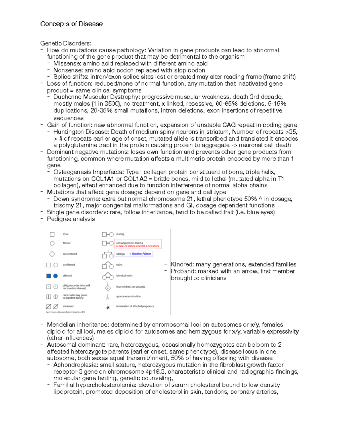 Concepts of Disease - Genetic Disorders: - How do mutations cause ...
