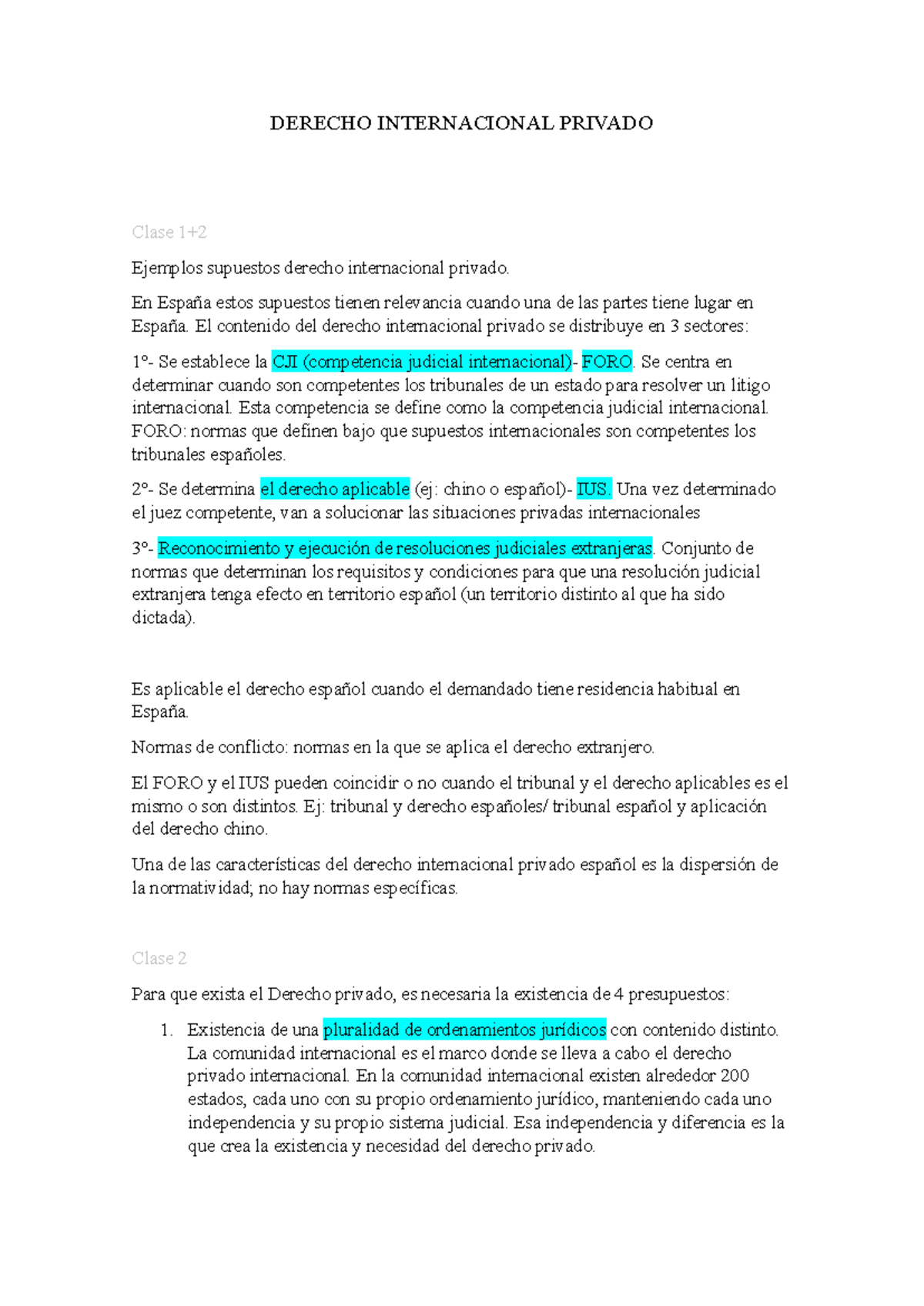 Derecho Internacional Privado - DERECHO INTERNACIONAL PRIVADO Clase 1 ...