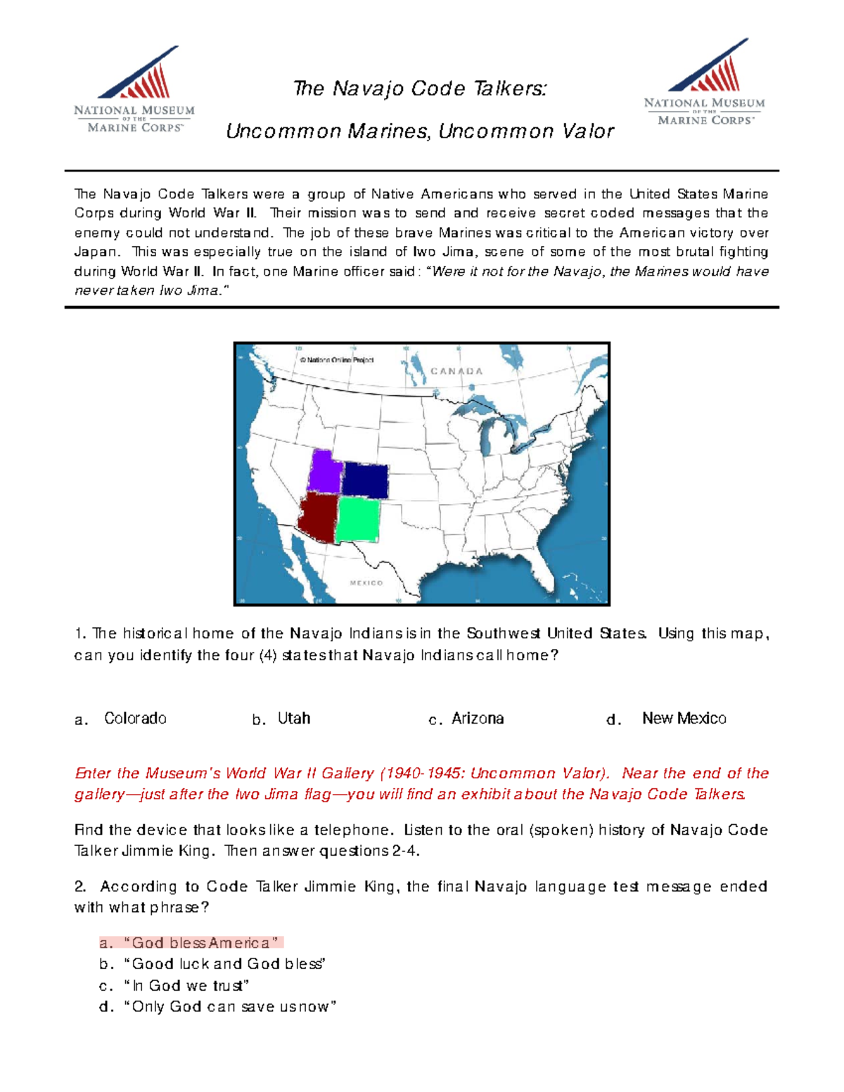 Navajo code talkers - The Navajo Code Talkers: Uncommon Marines ...