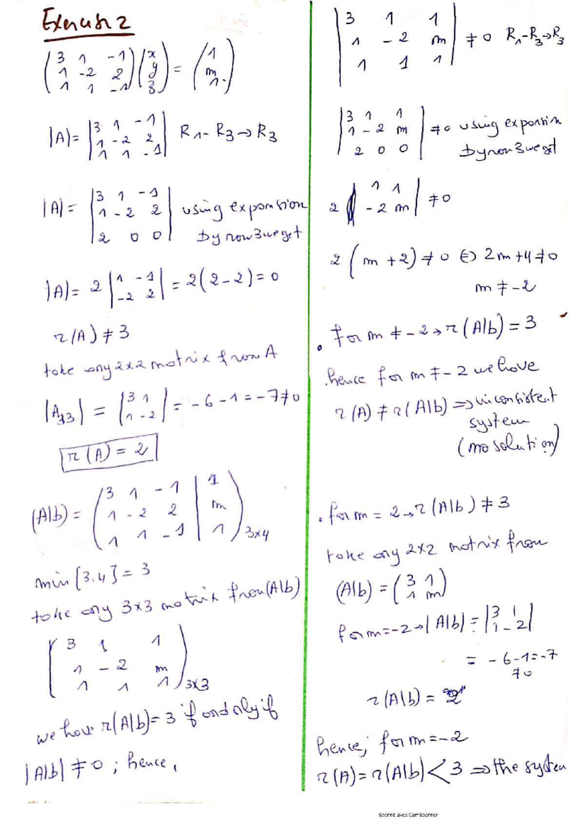 Solution tutorial 2 ex 2 ex 4 ex 5 1 - Linear Algebra - Studocu