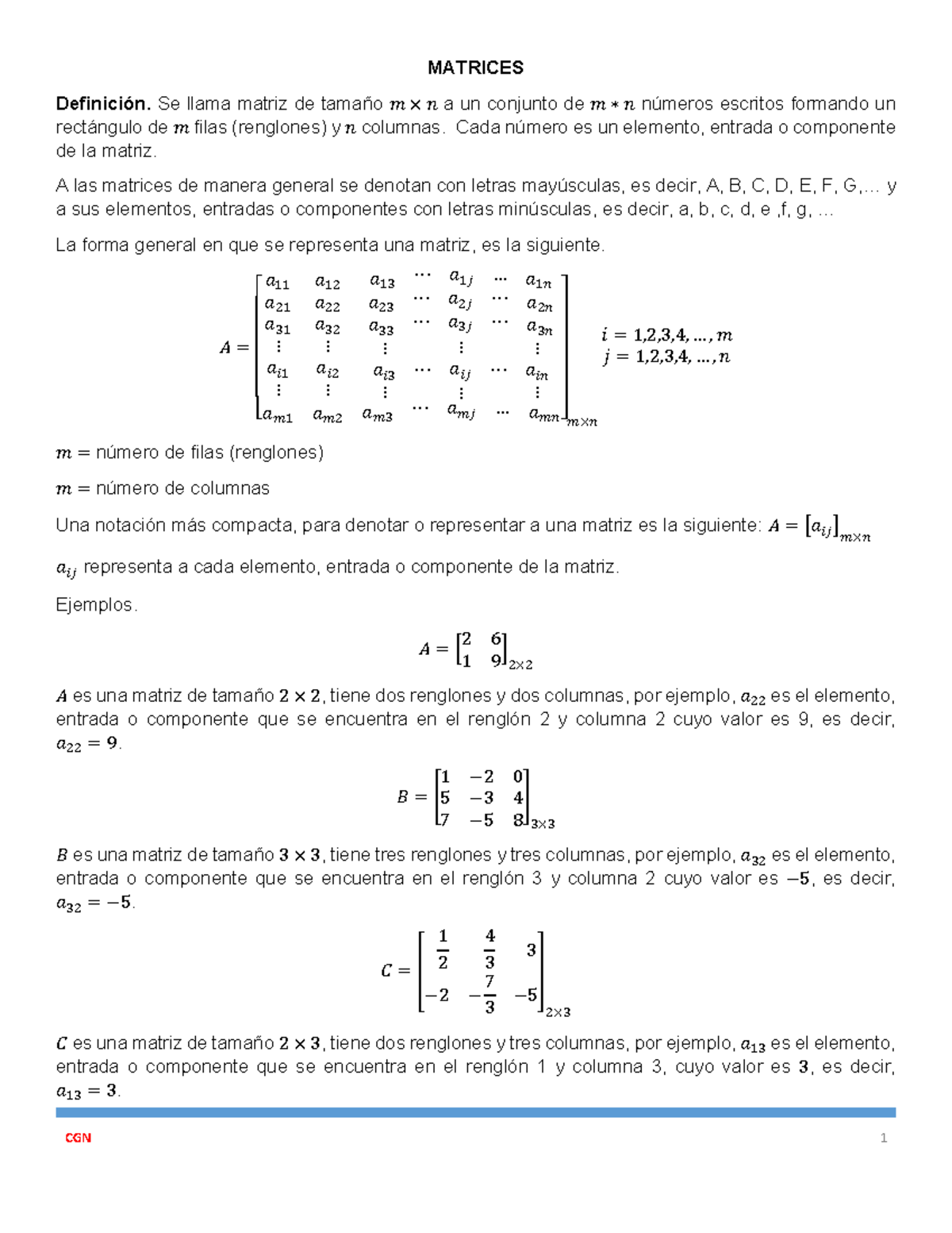 Matrices algebra lineal - Algebra Iii - IPN - Studocu
