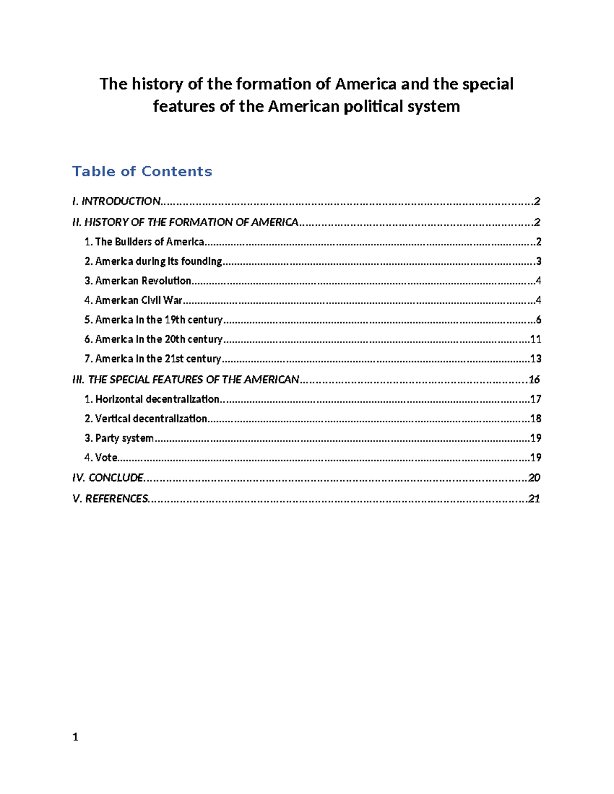 History of the US - Summary quản Trị kinh Doanh - The history of the ...