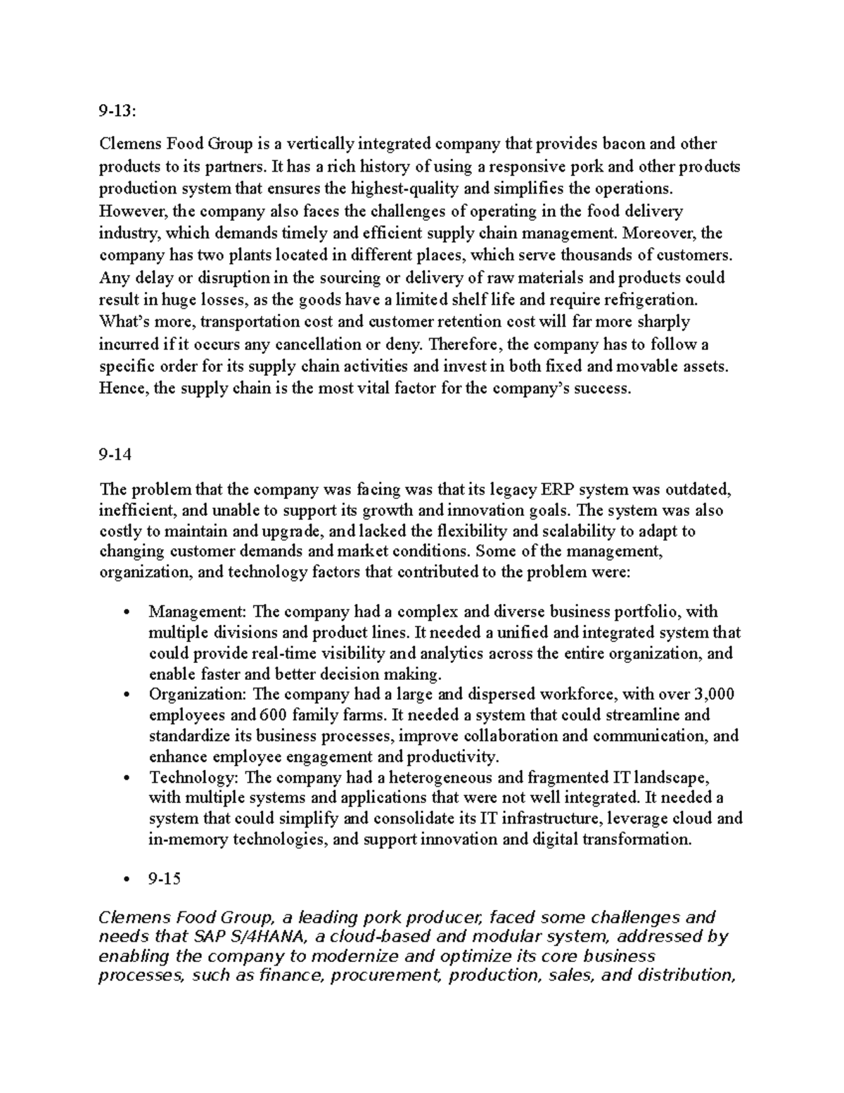 Case study chapter 9 - This is the overview of requirements - 9-13 ...