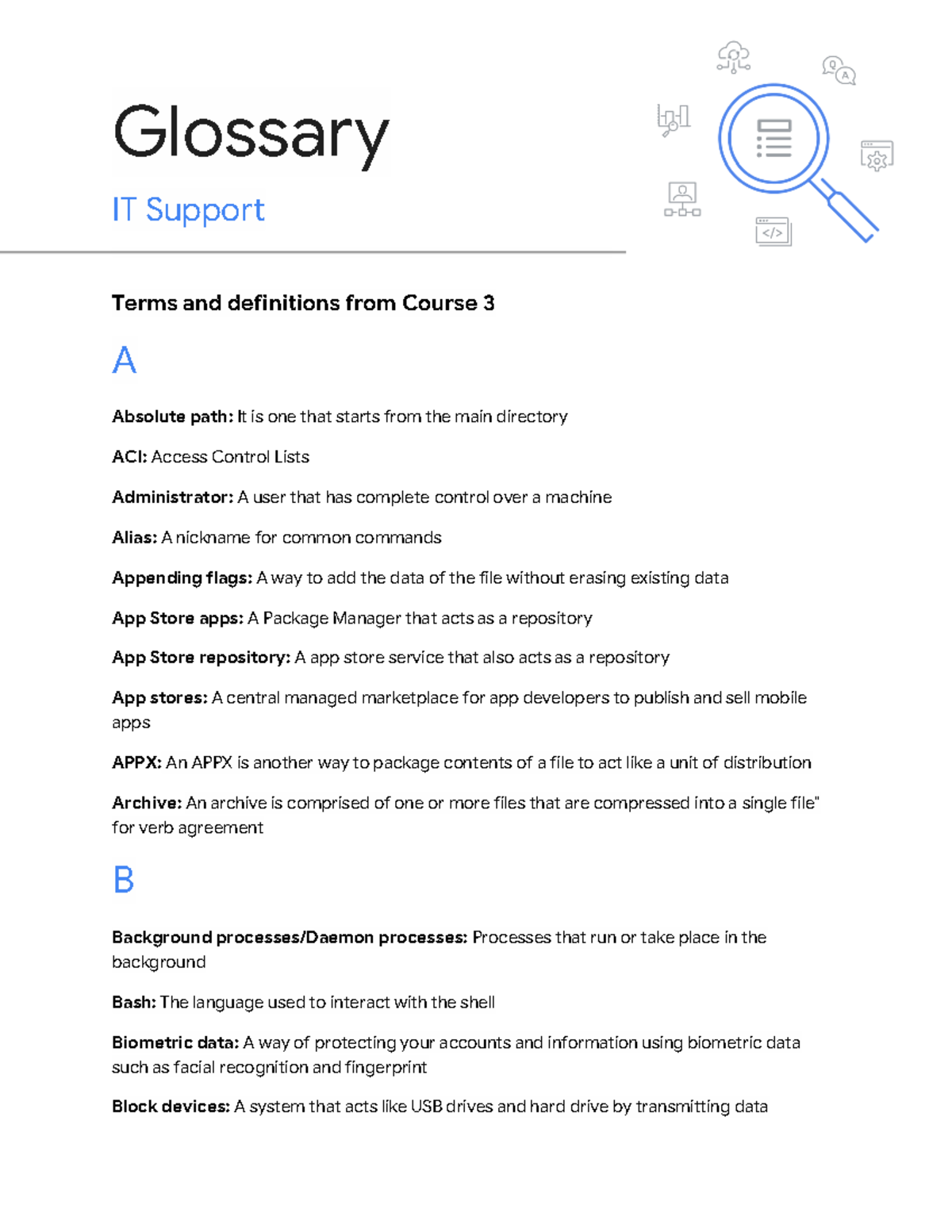 C3 Glossary - chia sẻ tài liệu - Glossary IT Support Terms and ...