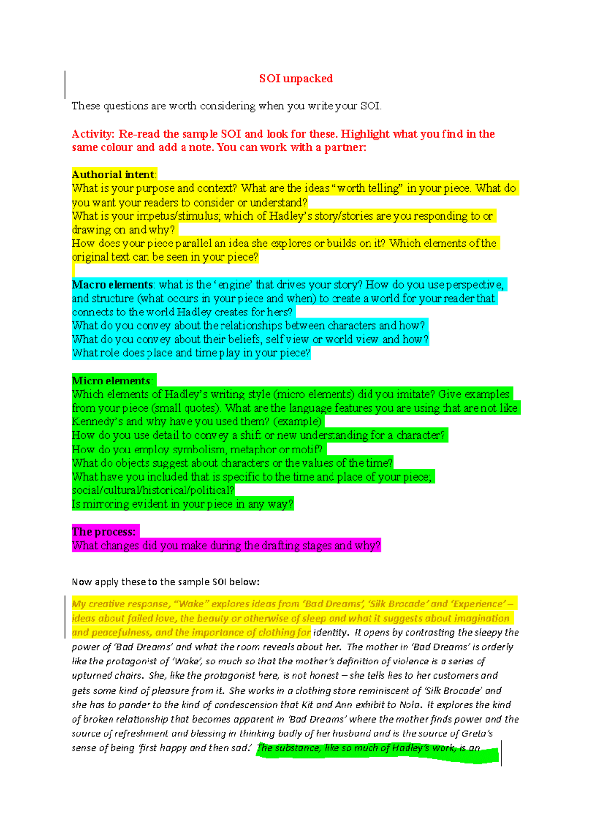 Soi unpacked - english - SOI unpacked These questions are worth ...