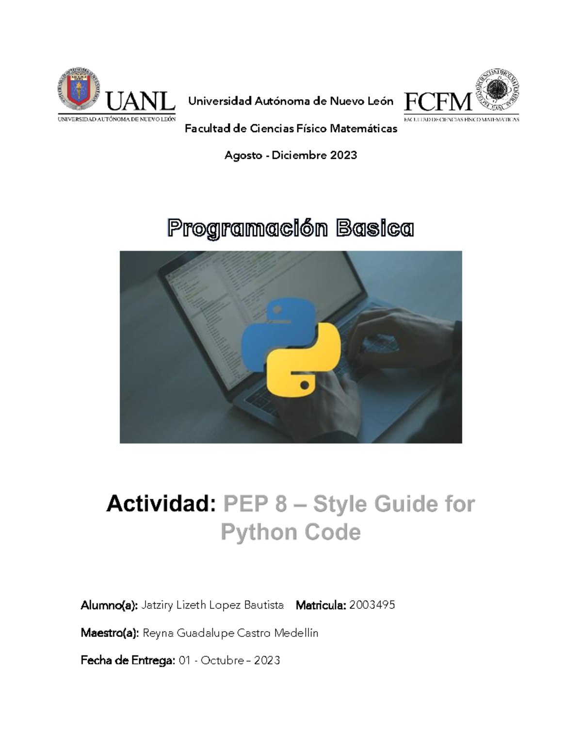 PEP8 JLLB - muestra la alineacion de PEP8 dentro de python para ...