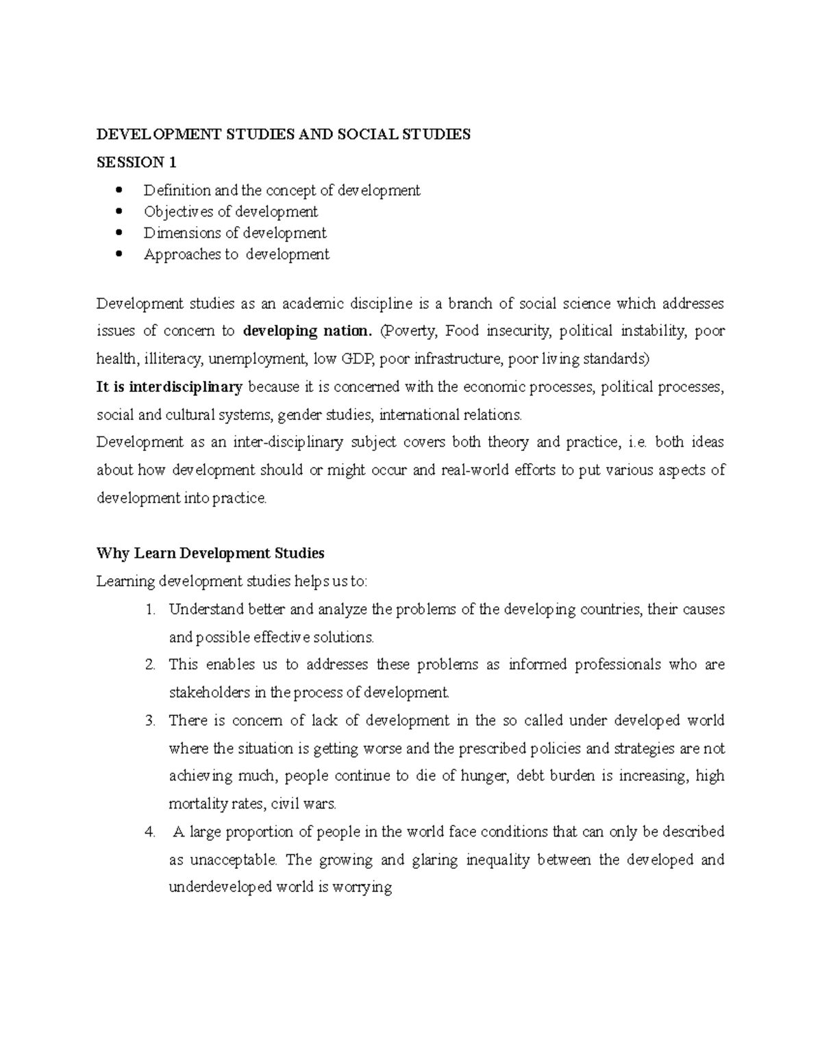 Development Studies and Social Studies - DEVELOPMENT STUDIES AND SOCIAL ...