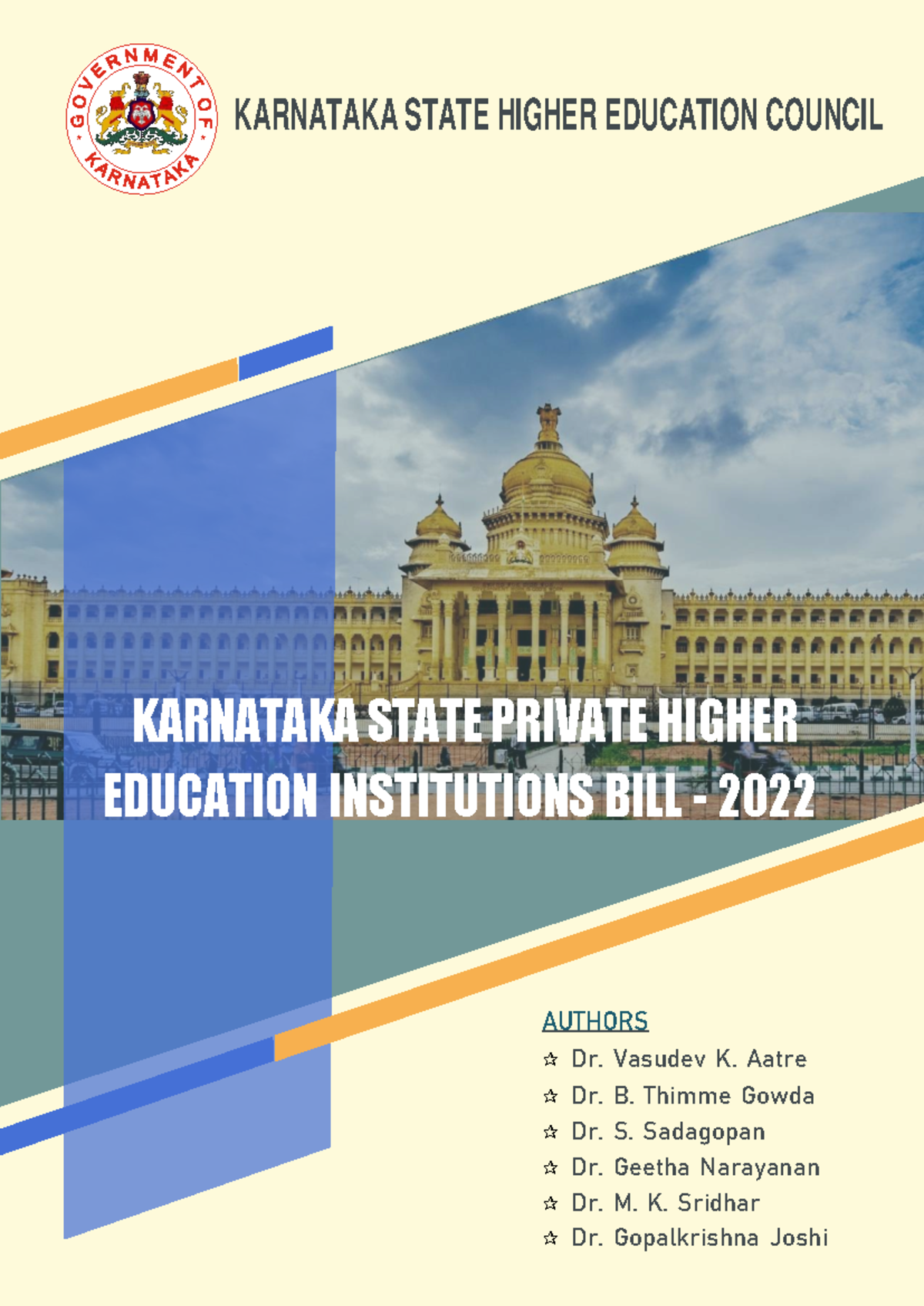 Kshei Bill Private Universities - KARNATAKA STATE HIGHER EDUCATION ...