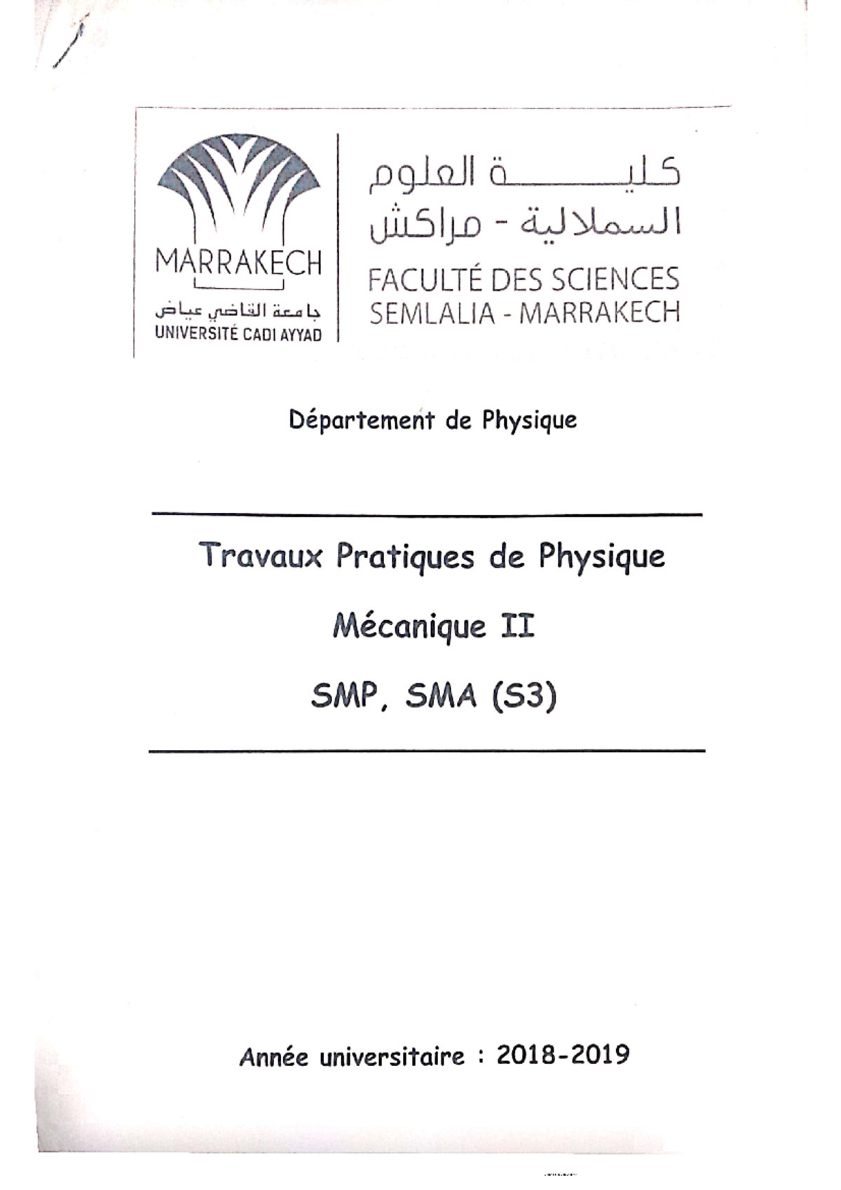 Policope TP Mecanique des solides SMP S3 - S3-Mécanique des Solides - Studocu