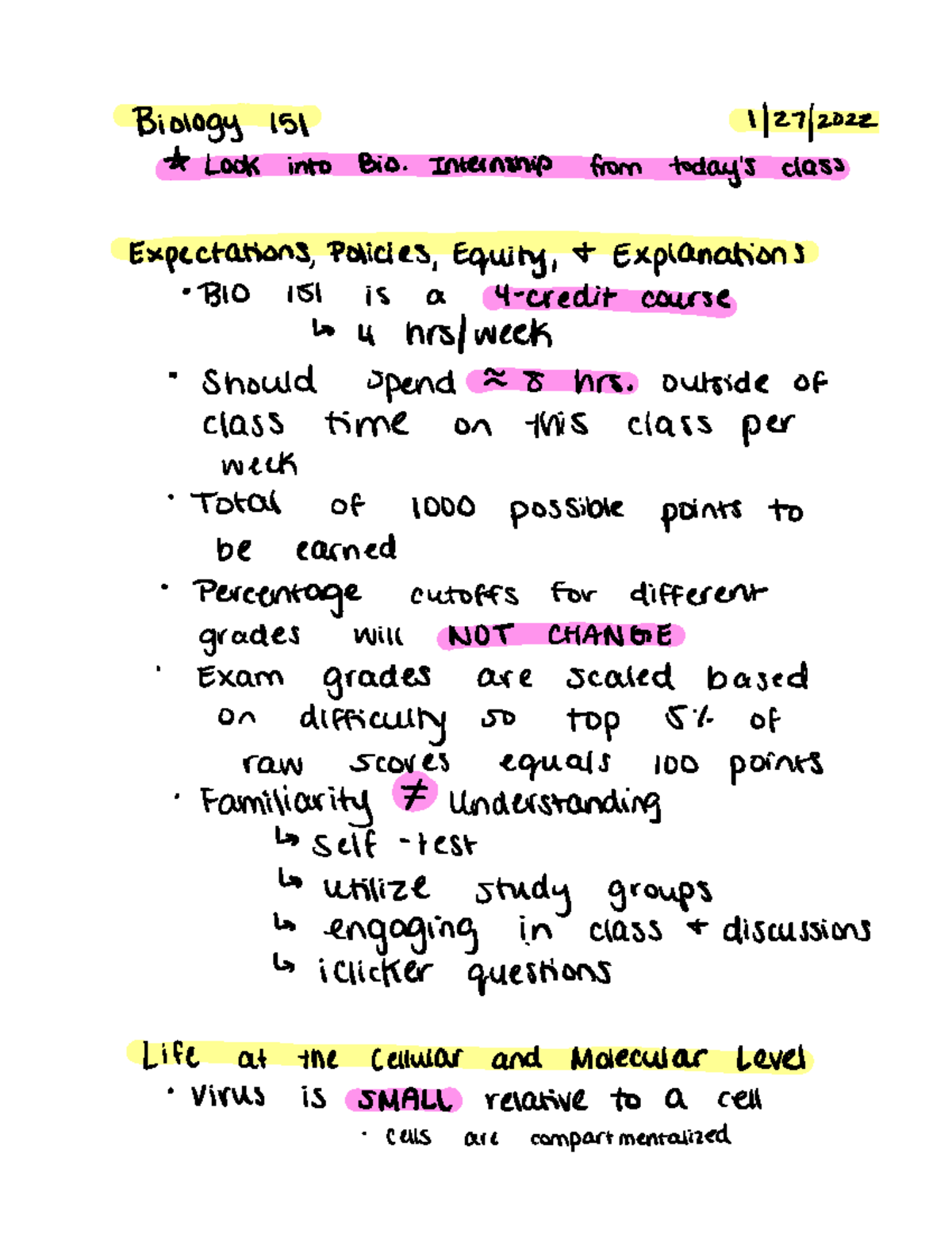 Evolution Notes - Biology 151 Look into Bio. Internship from class ...