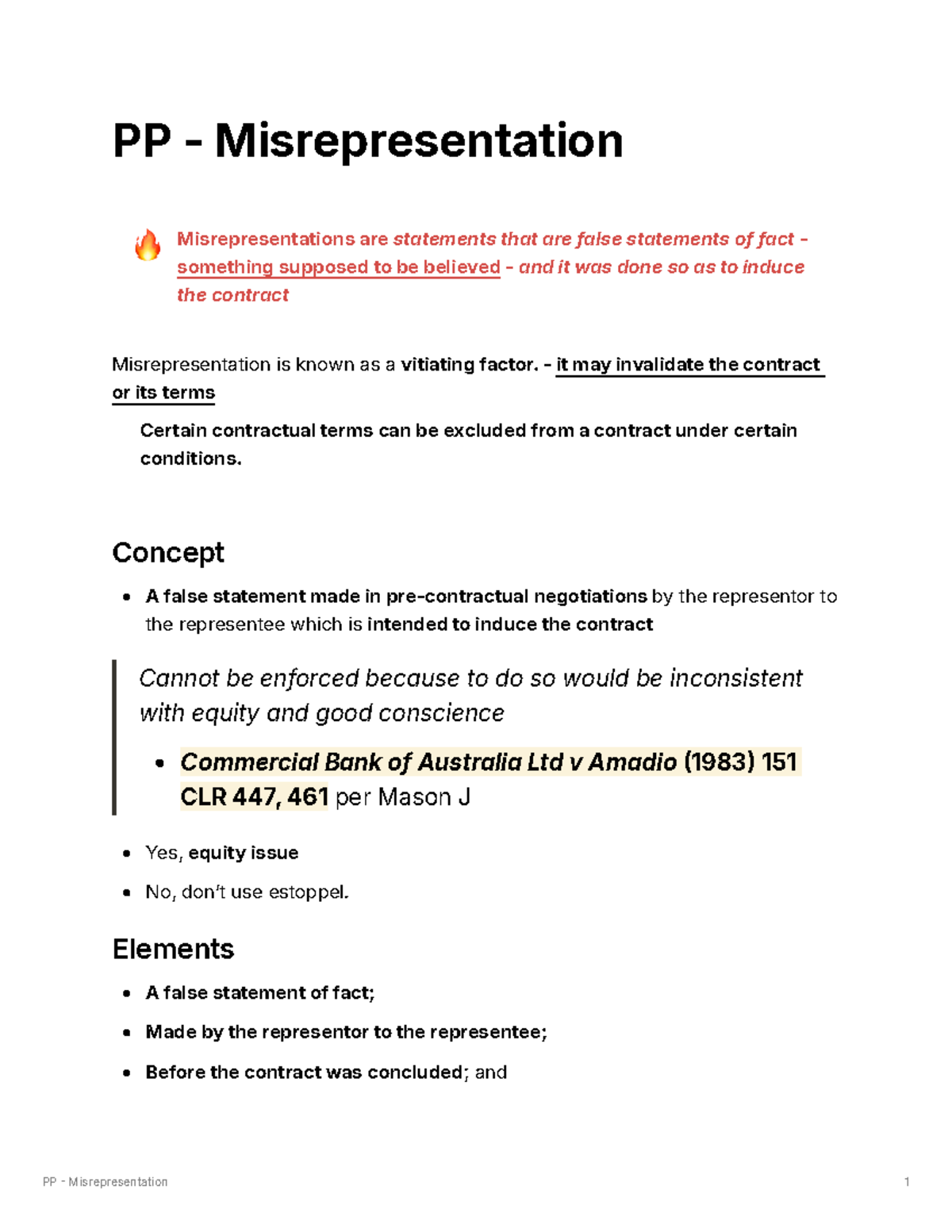 Llb202 week 8 misrepresentation powerpoint - PP - Misrepresentation 🔥 ...