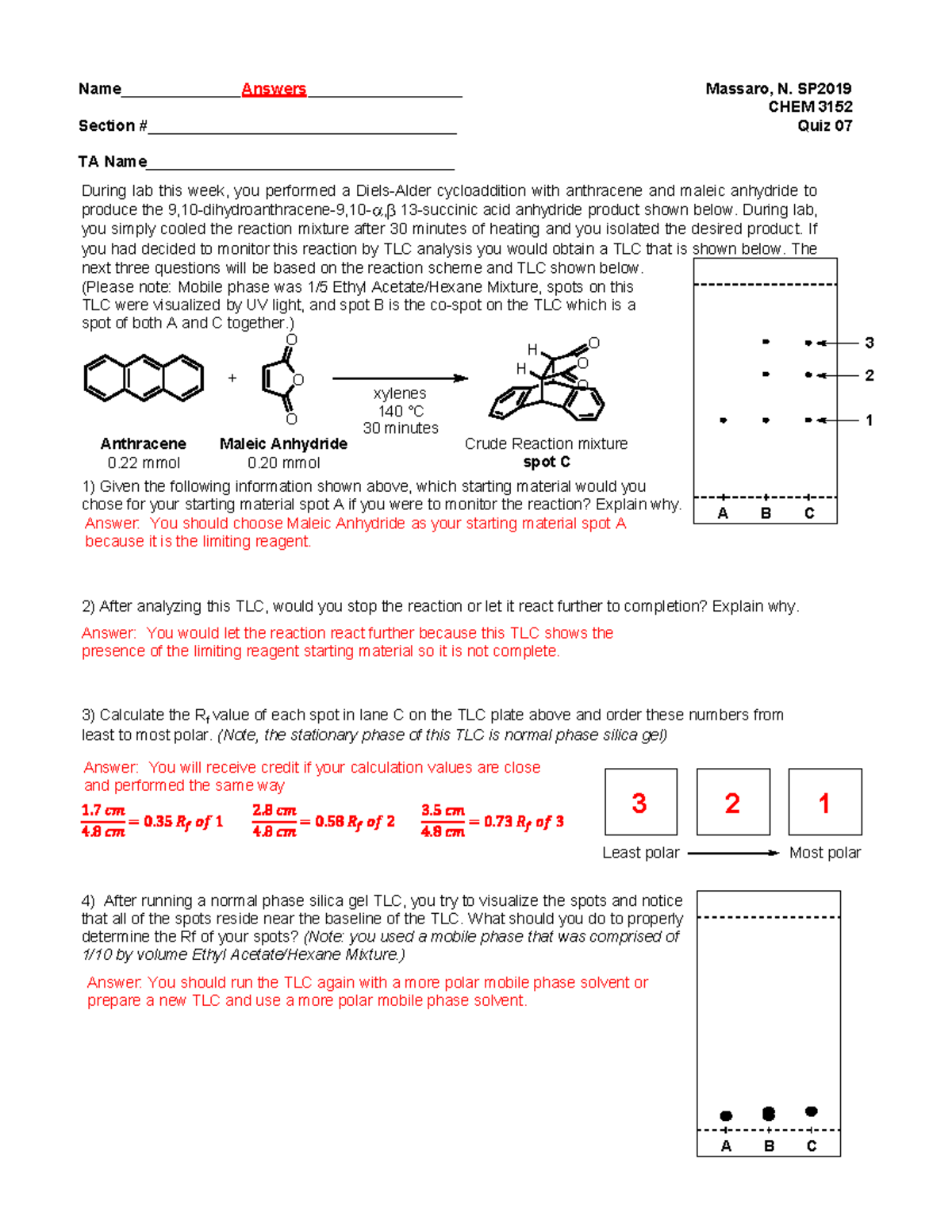 Quiz 07 Answers - Studying material - During lab this week, you ...