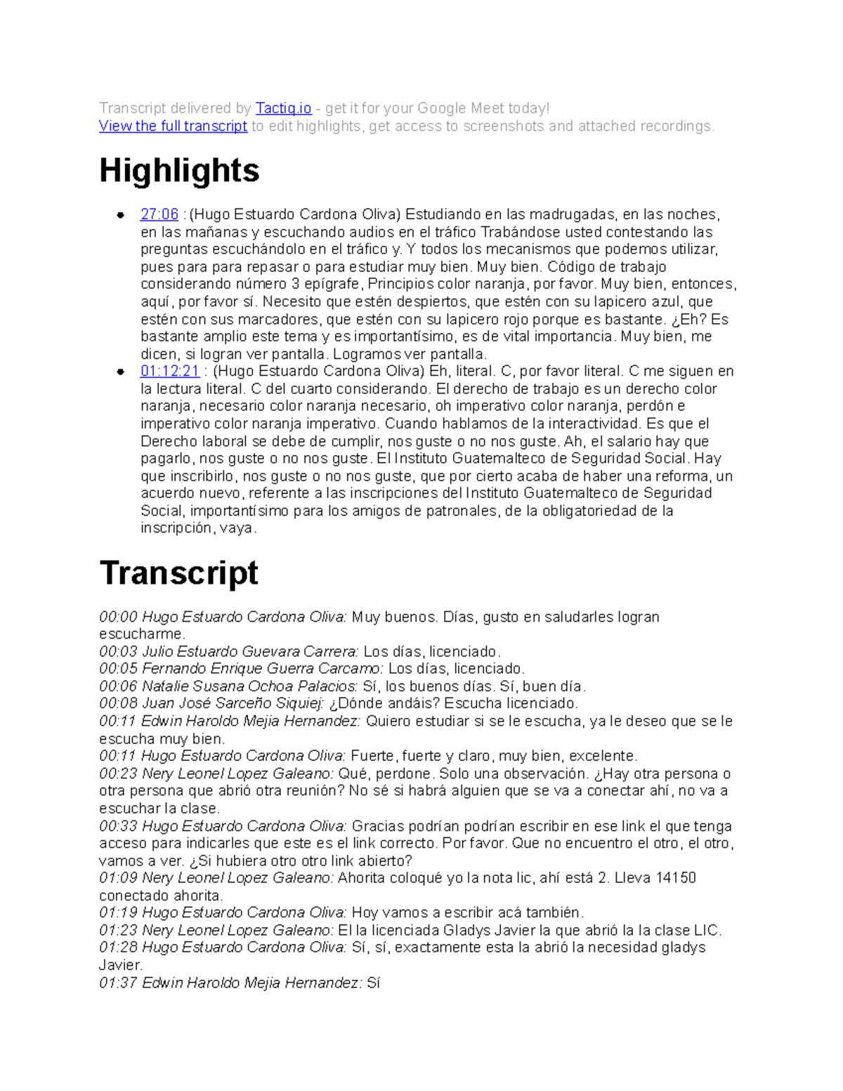 Transcripción laboral 28-01-2023 28-01-2023 - Transcript delivered by ...