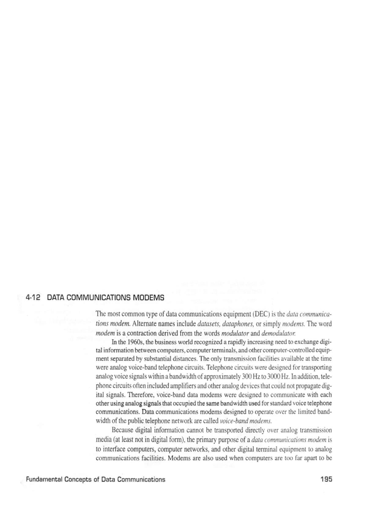 Modems - Data Communication and - Studocu