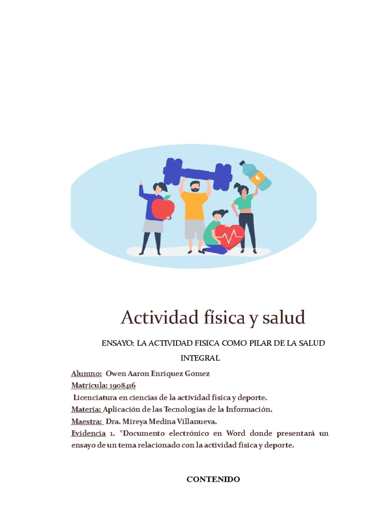 Evidencia 1n OAEG 4964fa4bb5664c5 - Actividad física y salud ENSAYO: LA ...