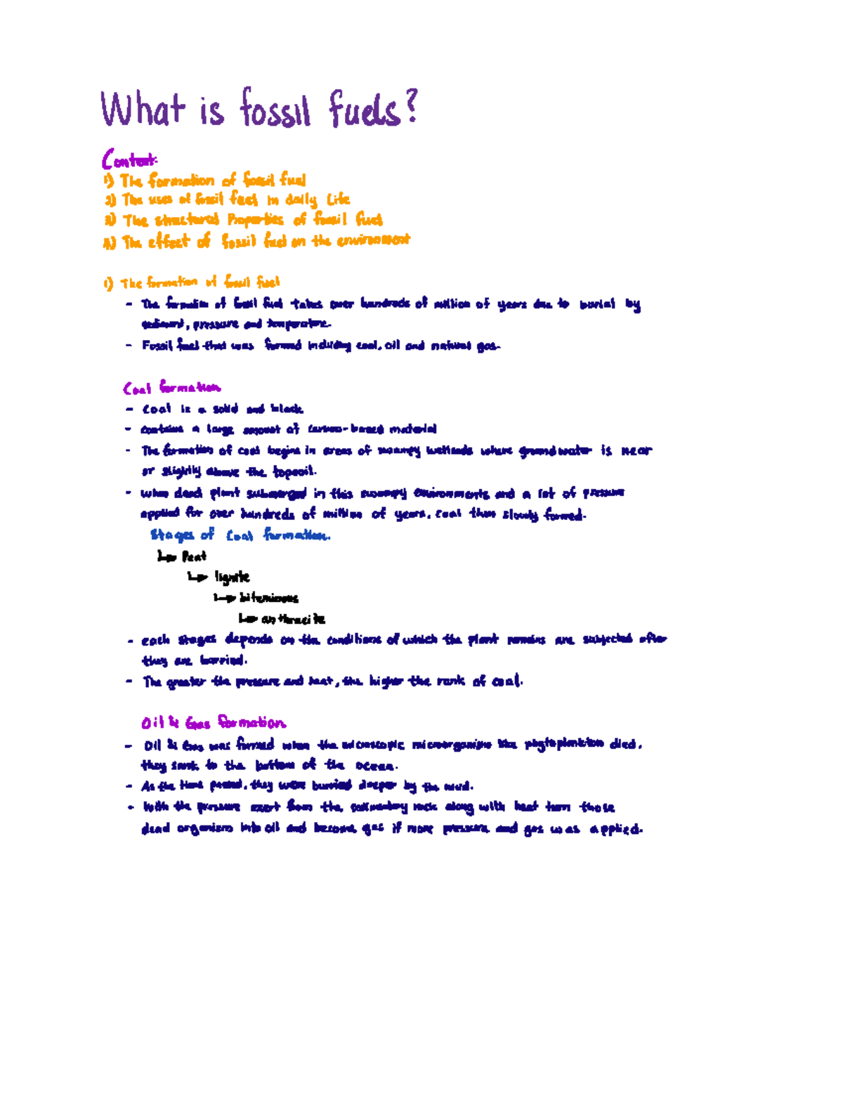 Chemistry Case Study 1 - group work presentation - What is fossil fuels ...