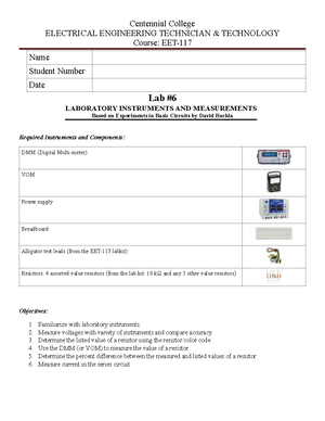 EET-126 Simulation LAB 2 - Electrical Engineering Technician AMAT/ SETAS Course: EET- - Studocu
