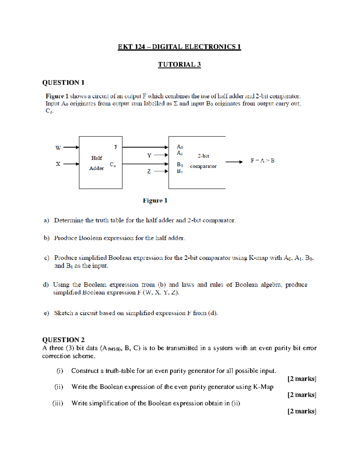 EQT Tutorial 3 2018 2019 - Computer engineering - UniMAP - Studocu
