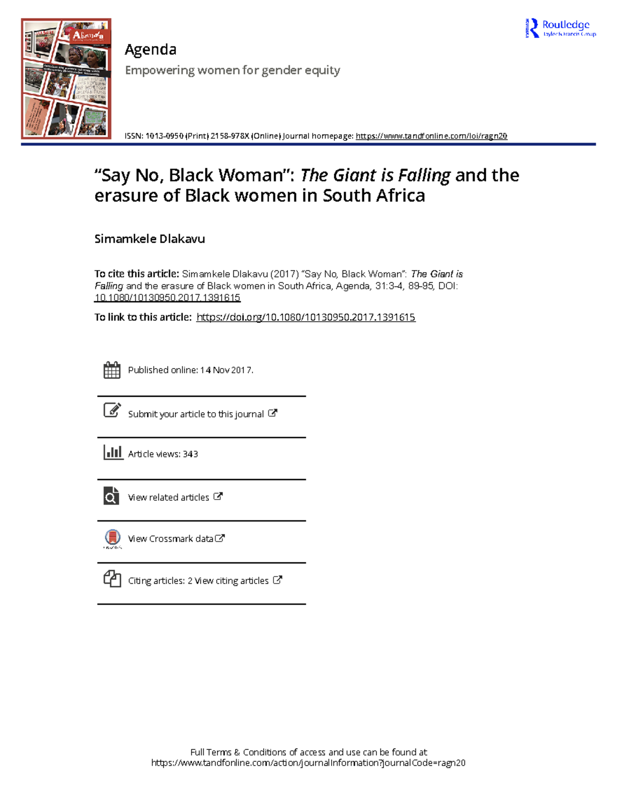 Say No Black Woman The Giant is Falling - Full Terms & Conditions of ...