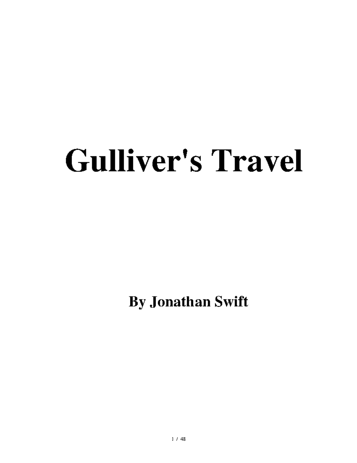 Gulliver's travels author Jonathan Swift.pdf - Ddrt human jj - Studocu