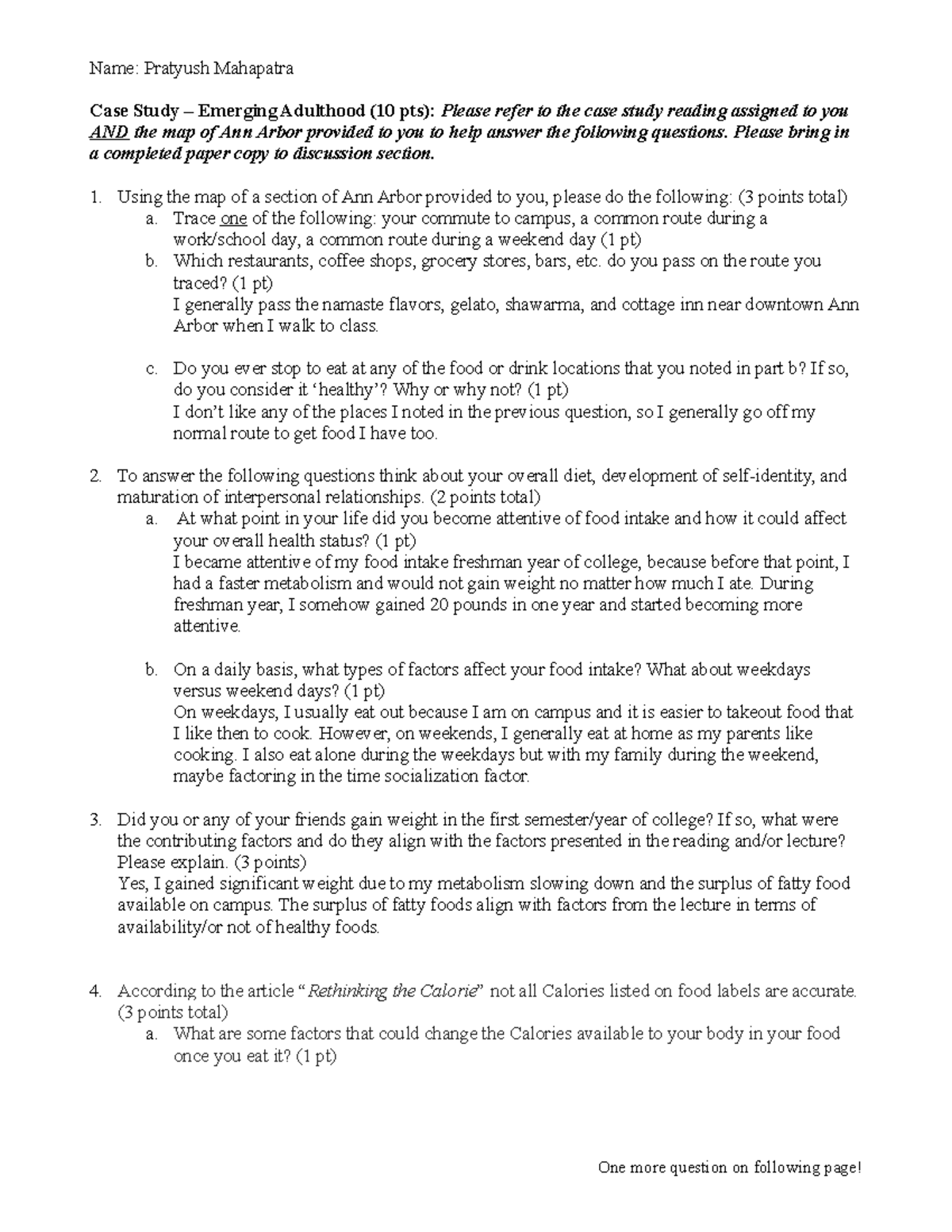 Case Study – Adulthood blank-3 - Name: Pratyush Mahapatra Case Study ...