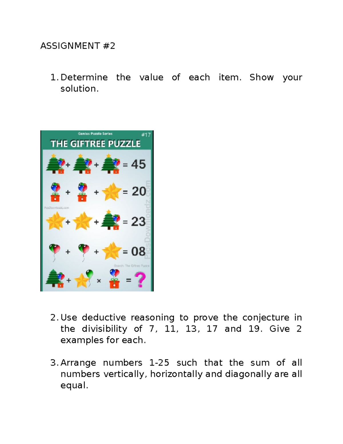 Assignment-2 - Assignment about mathematical reasoning - Mathematics for General Education - Studocu