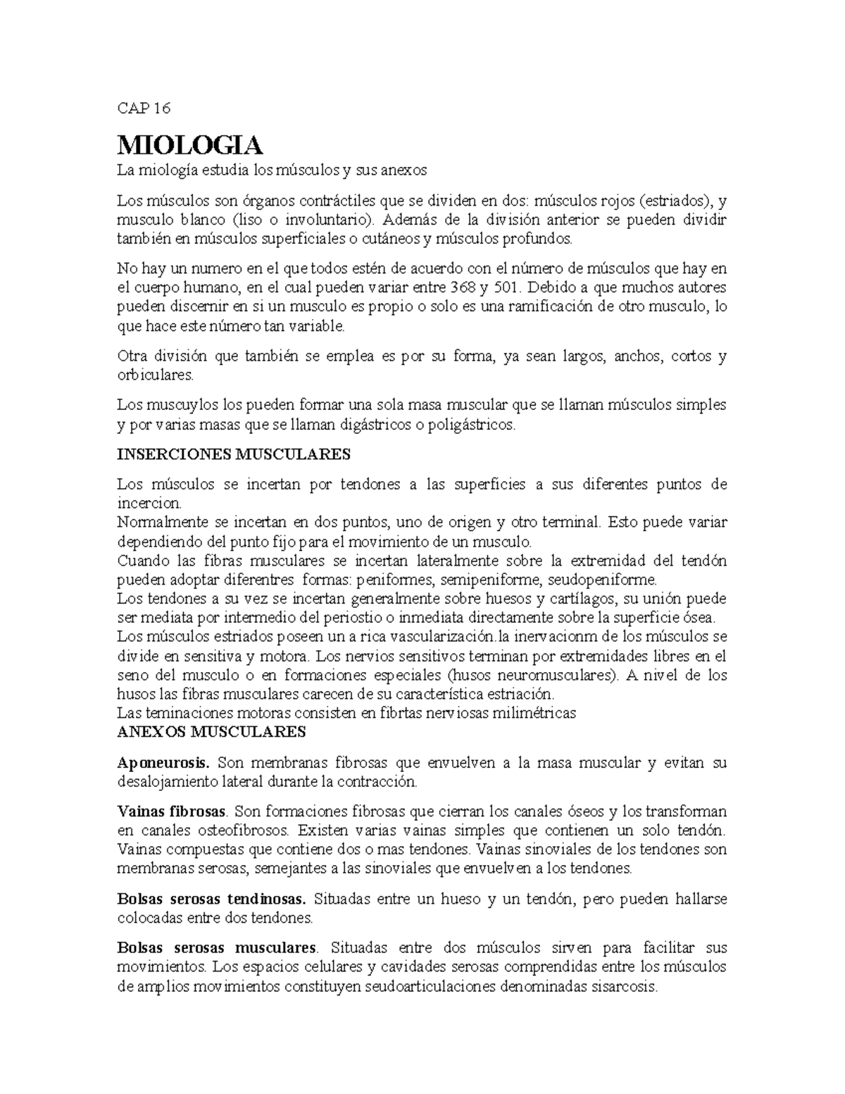 Capitulo 16 anatomía humana Fernando Quiroz - CAP 16 MIOLOGIA La ...