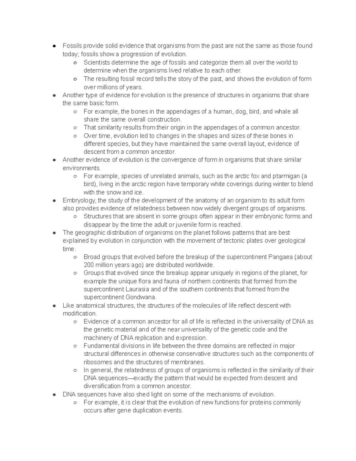 11.3 Evidence of Evolution - Fossils provide solid evidence that ...