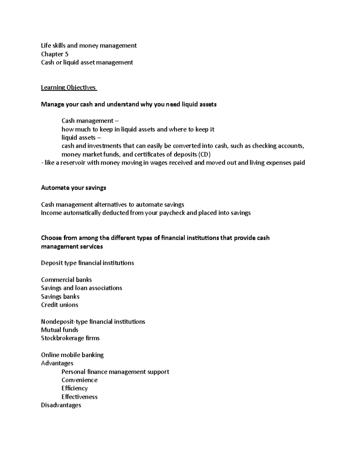 Life skills and money management - Life skills and money management ...