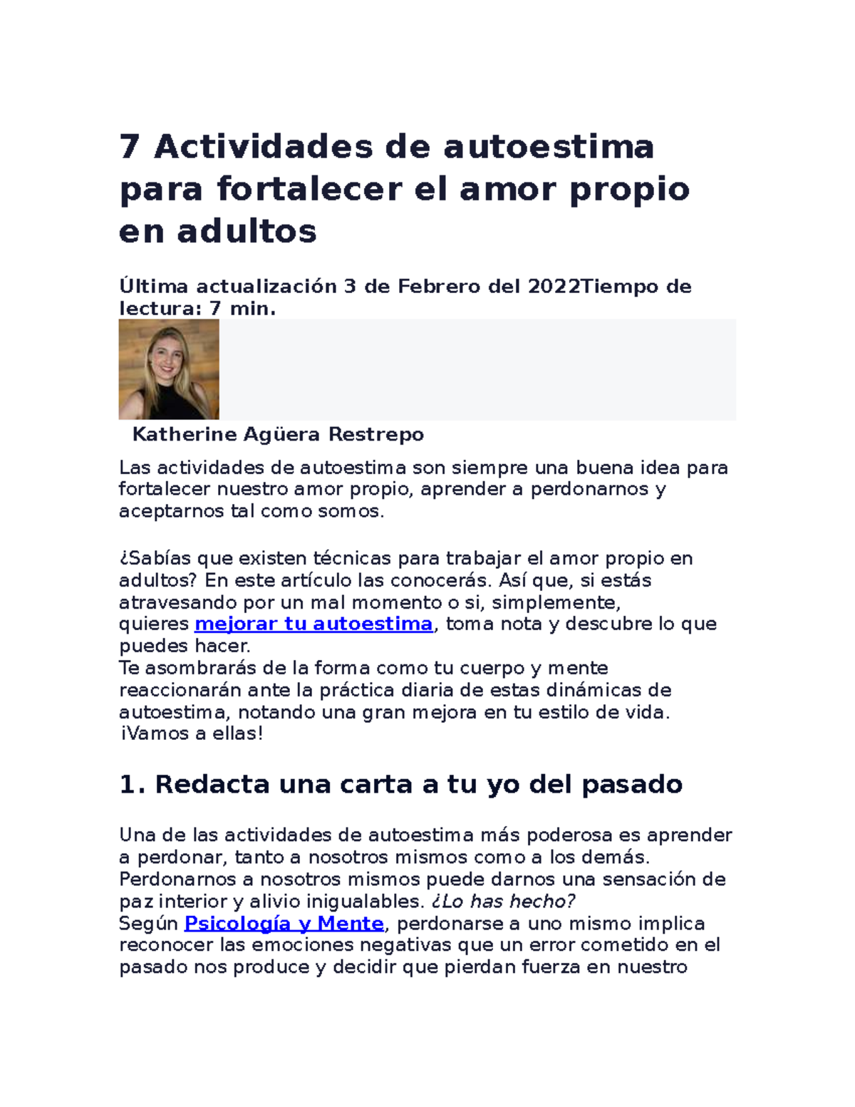 7 Actividades de autoestima para fortalecer el amor propio en adultos ...