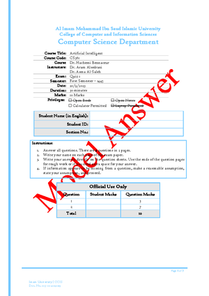 Homework 2 about programming to practice code - Page 1 of 2 Imam ...