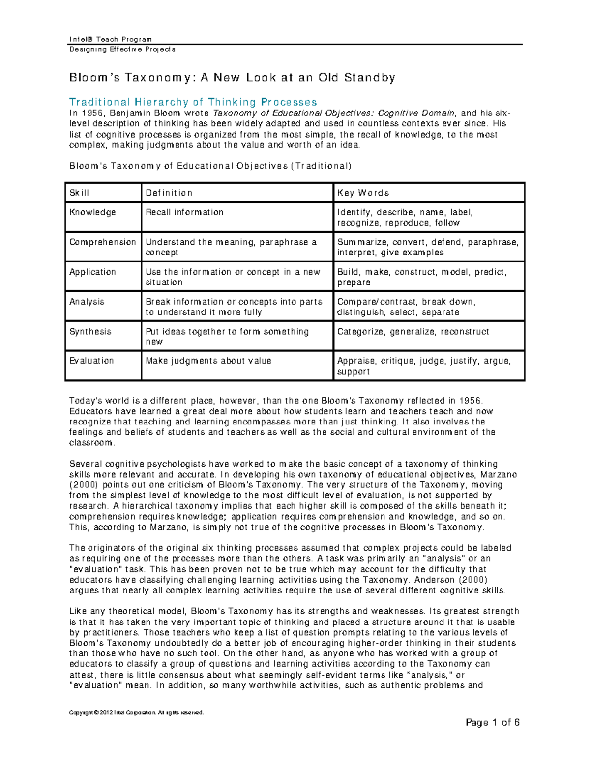 Bloom-taxonomy - Revised version. - D e s i g n i n g Ef f e ct i v e ...