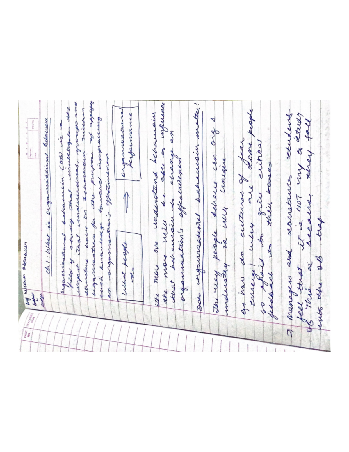 OB Chapter 1- Robbins Judge Notes - 22528 - Studocu